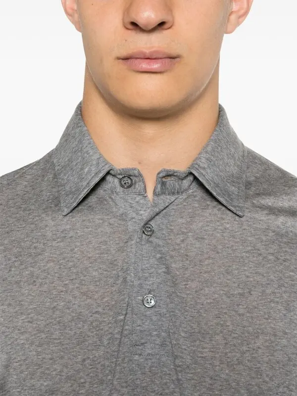 Fedeli Wool Polo Shirt - Grey