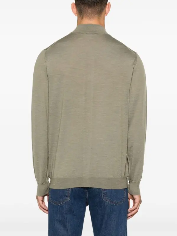 Fedeli Virgin Wool Cardigan - Green