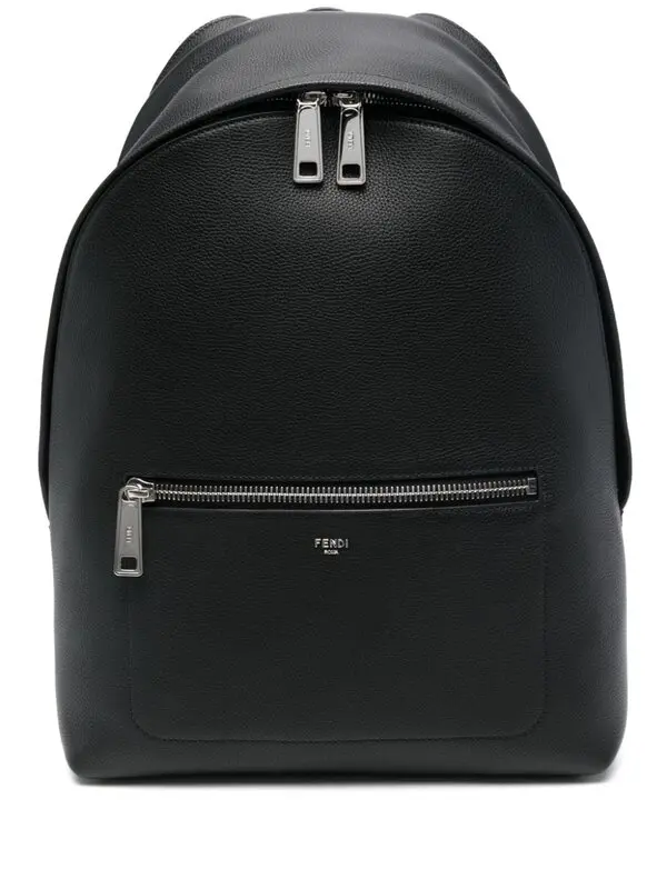 Fendi Leather Backpack - Black