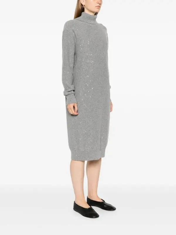Peserico Sequined Midi Dress - Grey