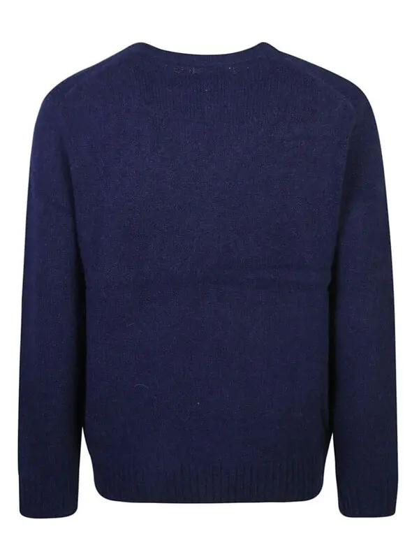 Polo Ralph Lauren Crew Neck Sweater With Embroidered Logo - Blue