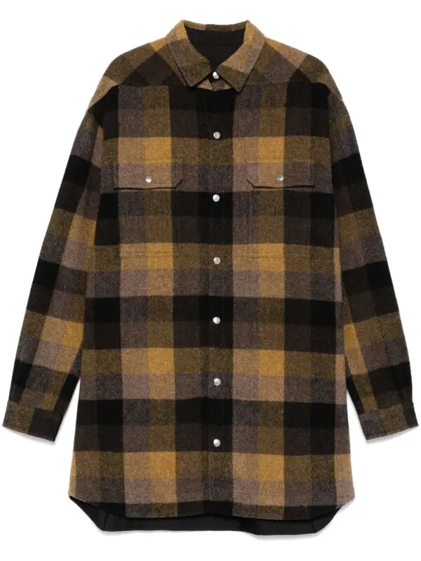 Rick Owens Checked Shirt - Brown