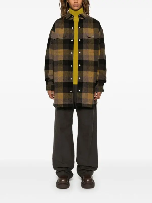 Rick Owens Checked Shirt - Brown