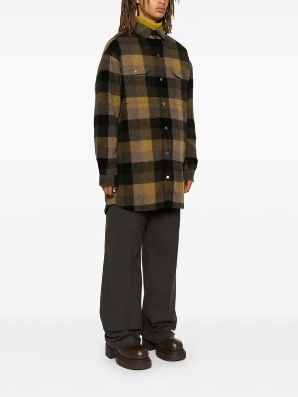 Rick Owens Checked Shirt - Brown