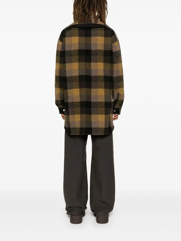 Rick Owens Checked Shirt - Brown