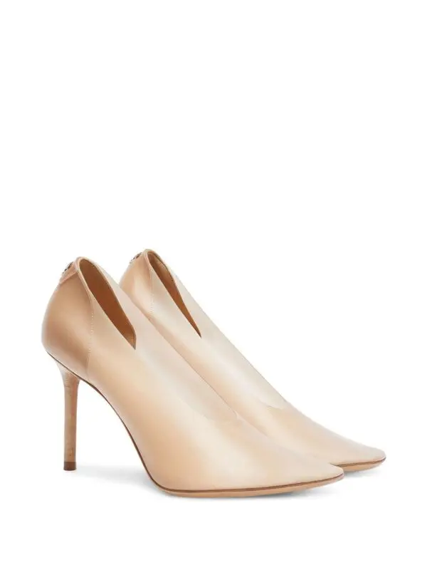 COURREGES 100mm Translucent Pumps - Neutrals