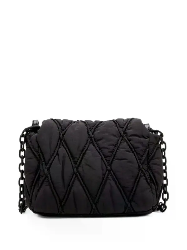 DIESEL® Charm-d Small Shoulder Bag In Quilted Nylon - Black