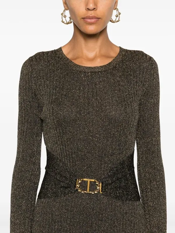 TWINSET Long Rib Knit Dress