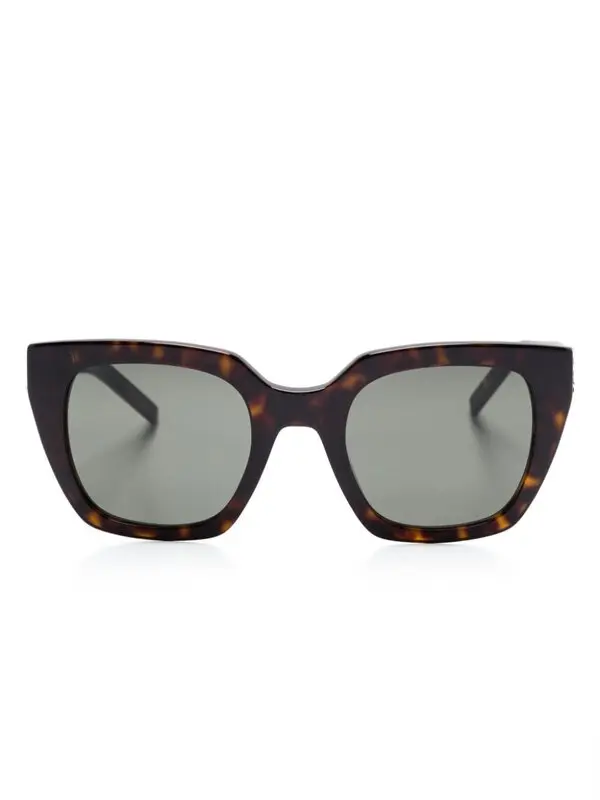 Saint Laurent Tortoiseshell-effect Sunglasses - Brown