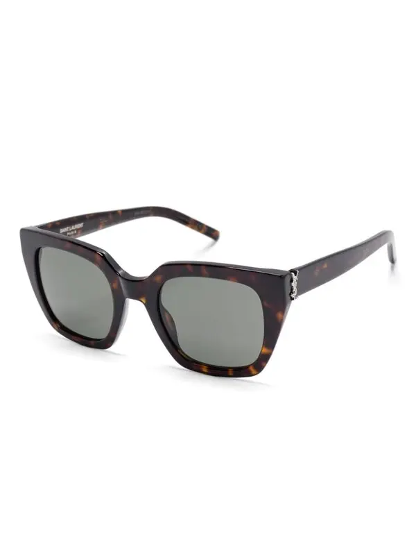 Saint Laurent Tortoiseshell-effect Sunglasses - Brown