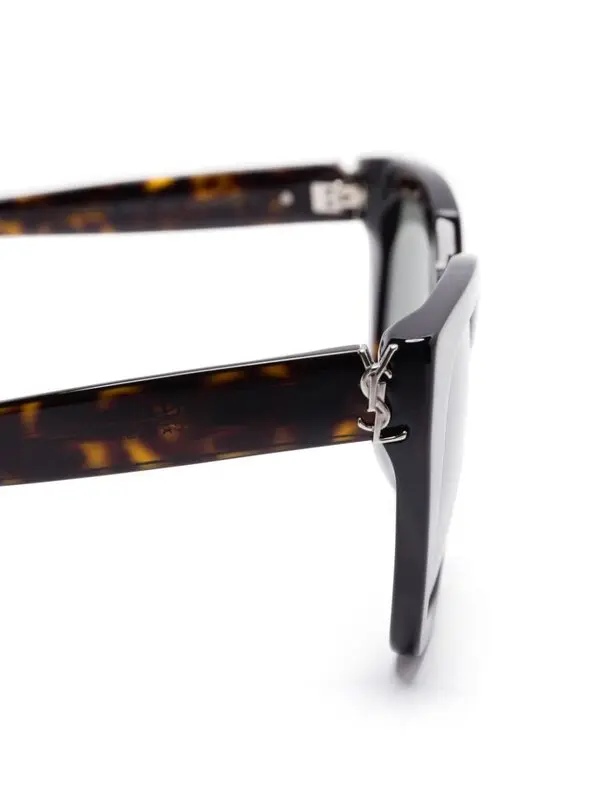 Saint Laurent Tortoiseshell-effect Sunglasses - Brown