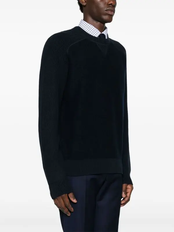 BOSS Panelled Sweater - Blue