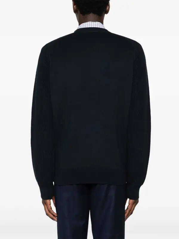 BOSS Panelled Sweater - Blue