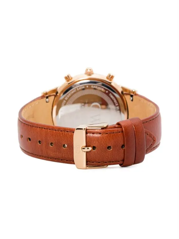 DANIEL WELLINGTON Iconic Chronograph Strap Watch - Brown