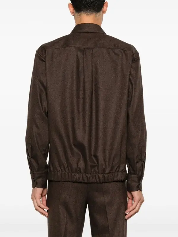 PT TORINO Spread-collar Shirt Jacket - Brown