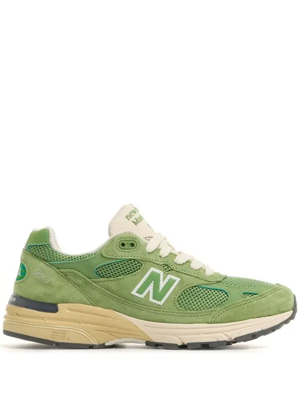NEW BALANCE Logo Patch Panelled Sneakers - Green