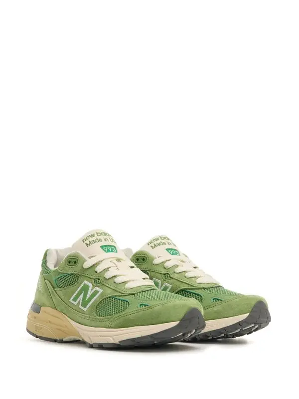 NEW BALANCE Logo Patch Panelled Sneakers - Green