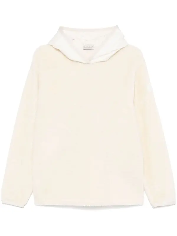 Moncler Fleece Hoodie - White