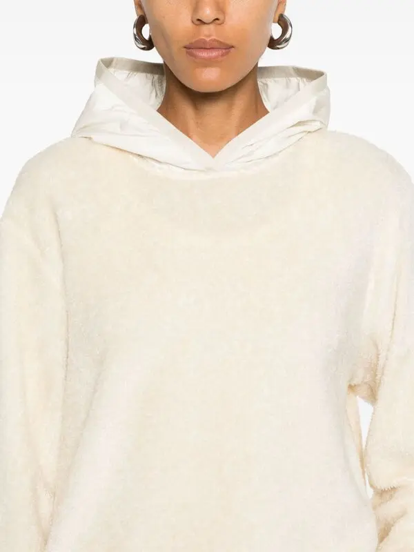 Moncler Fleece Hoodie - White