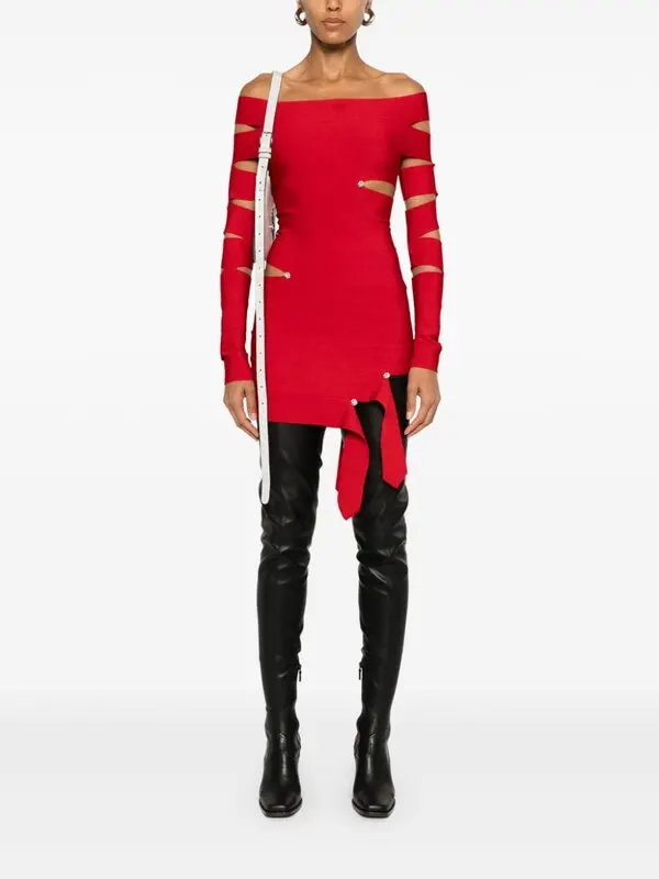 Off-White Crystal-embellished Mini Dress