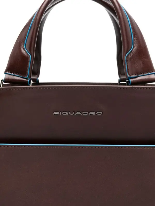 PIQUADRO Leather Laptop Bag - Brown