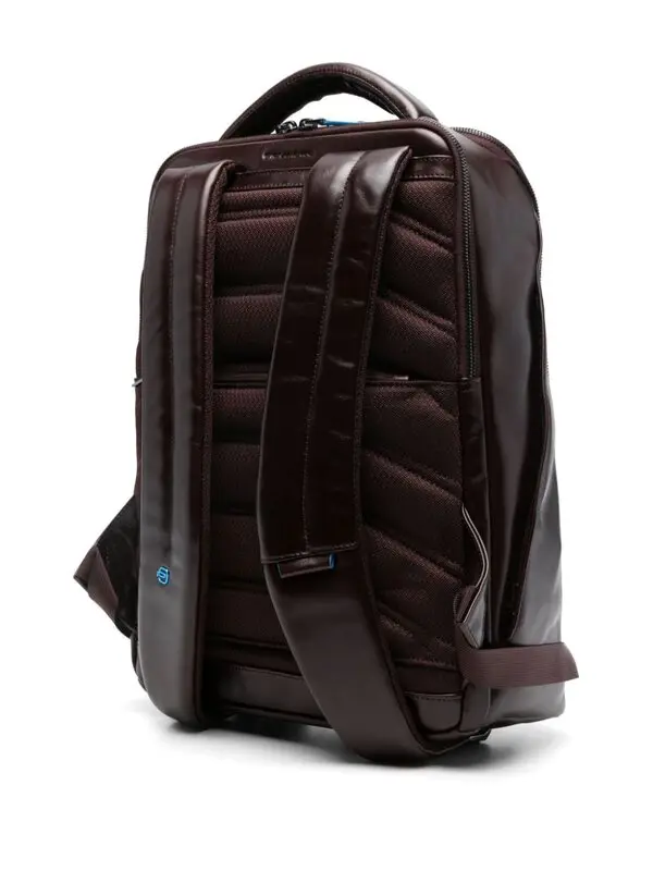 PIQUADRO Leather Laptop Backpack - Brown