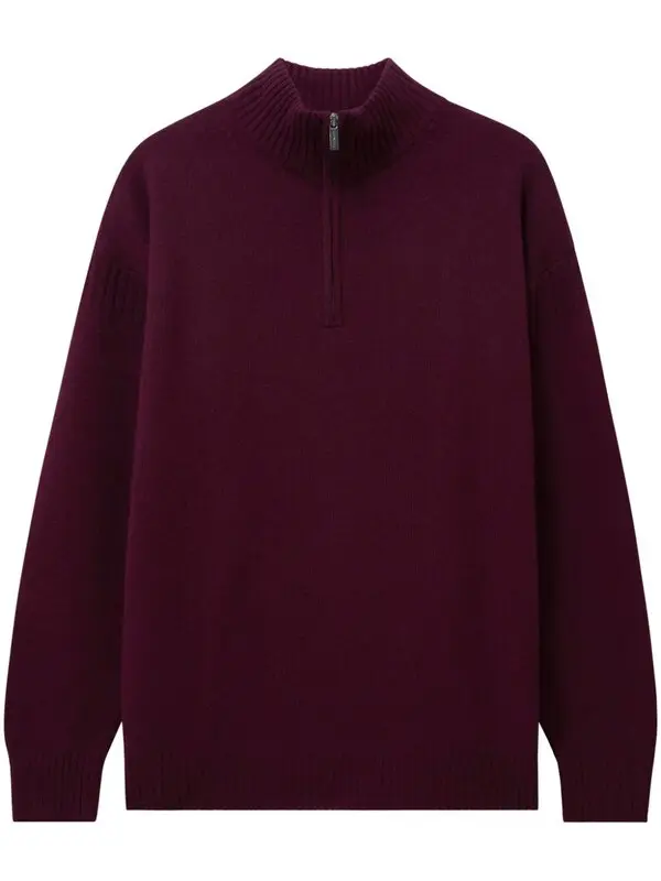 Pringle Of Scotland Zip Cashmere Jumper - Red