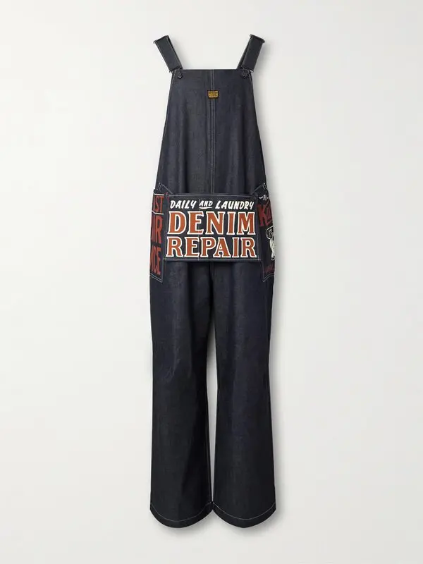 Kapital Printed Denim Overalls