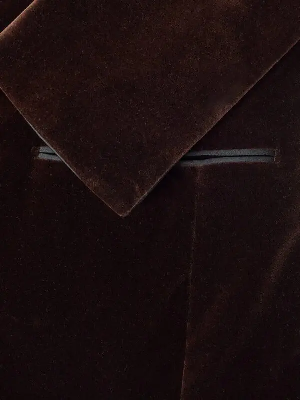 Zegna Satin-trimmed Cotton-velvet Tuxedo Jacket - Brown