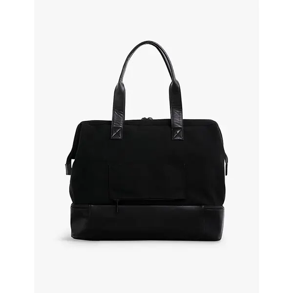 BEIS Béis Canvas And Vegan-leather Tote Bag - In Black