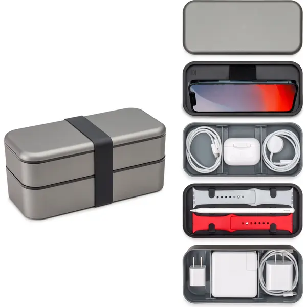 FUNCTION101 Bentostack Tech Accessory Organizer - Grey