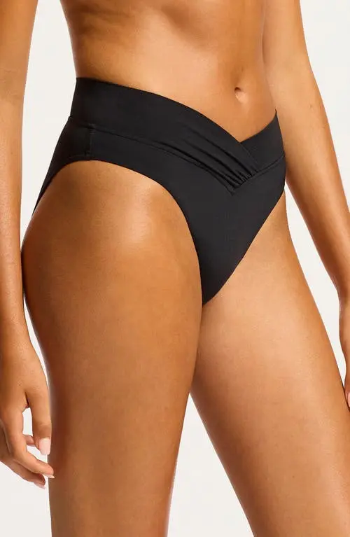 Seafolly V-front High Cut Bikini Bottom