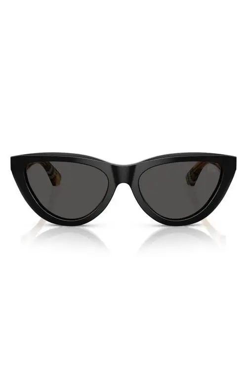 Burberry 55mm Cat Eye Sunglasses - Black/dark Grey