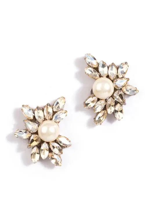Deepa Gurnani Sahana Stud Earrings - Gold