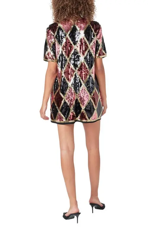 Endless Rose Sequins Shift Mini Dress