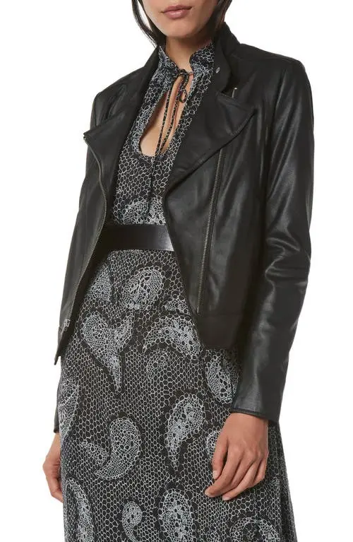 Andrew Marc Asymmetric Leather Moto Jacket