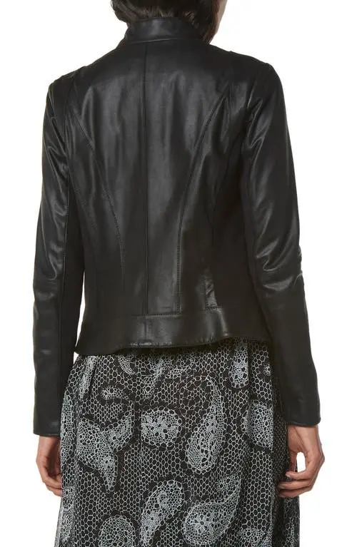 Andrew Marc Asymmetric Leather Moto Jacket