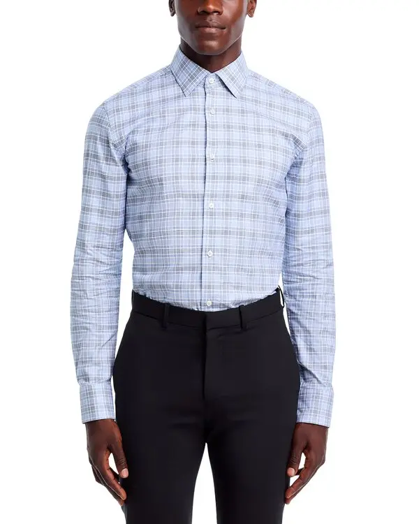 Boss Slim Fit Printed Dress Shirt In Light Pastel Blue - 48% Off |  Editorialist