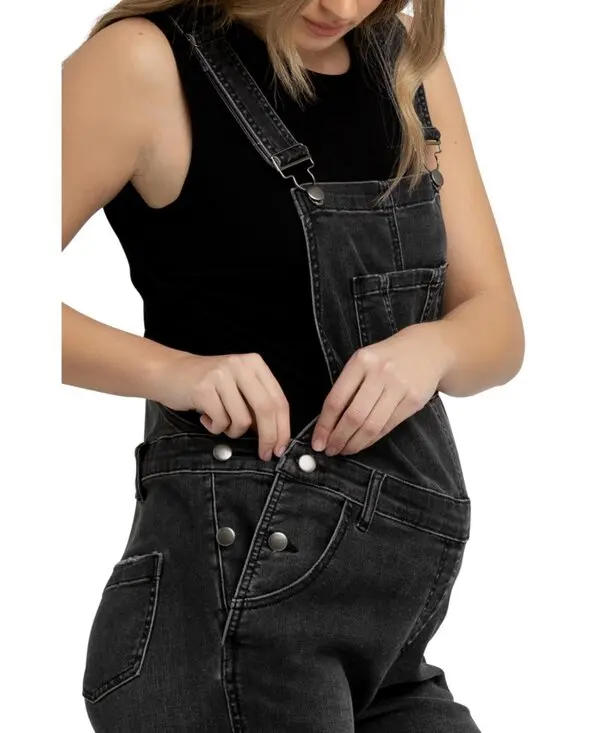 RIPE MATERNITY Denim Overalls - Black