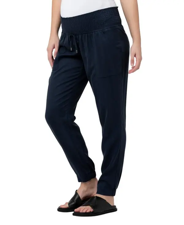 RIPE MATERNITY Tencel Off Duty Cargo Pant - Navy