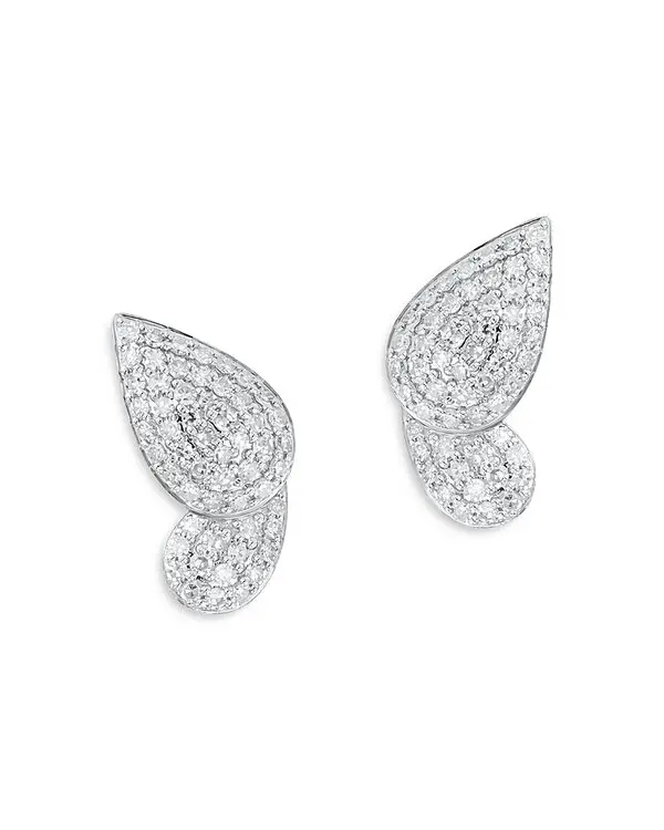 Phillips House Symphony Diamond Butterfly Stud Earrings - Silver