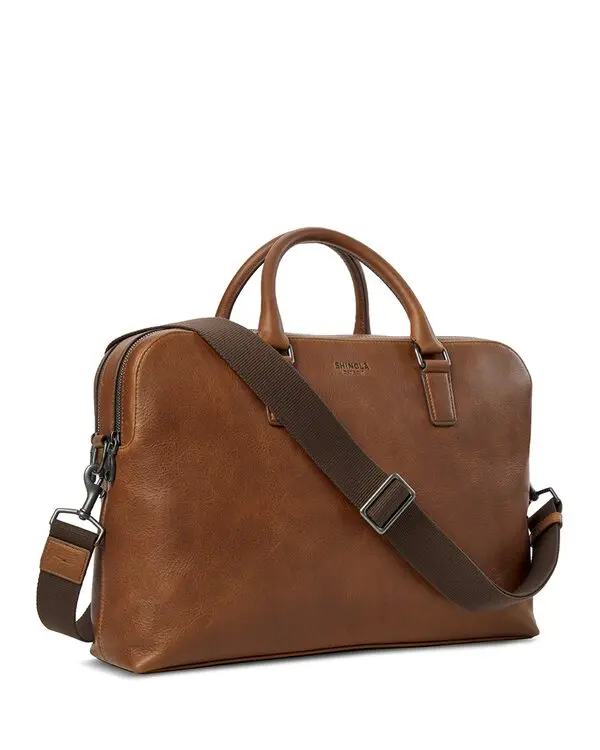 Shinola Leather Double Zip Brief Navigator