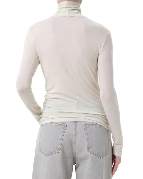 AGOLDE Pascale Turtleneck - Oat Milk
