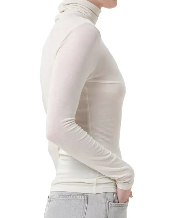 AGOLDE Pascale Turtleneck - Oat Milk