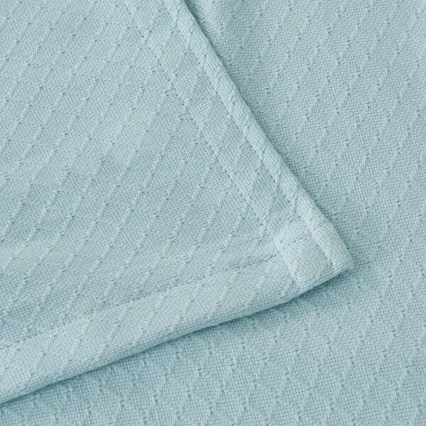 Bloomingdale'S Egyptian Cotton Diamond Blanket - Sky Blue