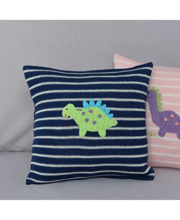 MELANGE COLLECTION Knit Cotton 10 Dinosaur Pillow
