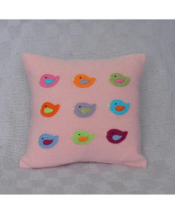 MELANGE COLLECTION Knit Cotton 10 Bird Pillow