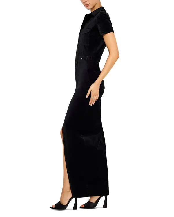 green emerald velvet dress Level You Up Maxi Dress Black