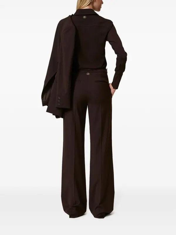 TWINSET High-waisted Trousers - Brown
