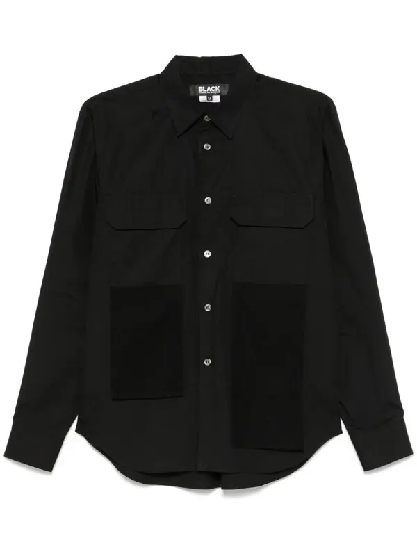 BLACK COMME DES GARÇONS Draped-detail Shirt